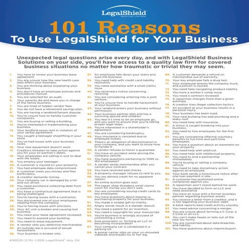 LegalShield Plan Fact Sheet | PDF