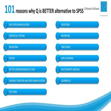101 reasons why Q is a better alternative to spss | PPTX