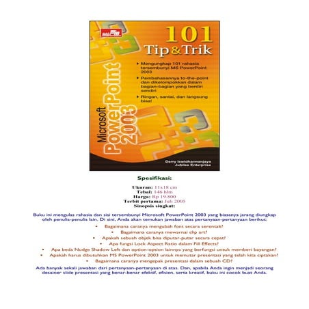 101 tip & trik ms power point 2003 | PDF