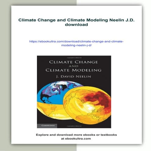 Climate Change and Climate Modeling Neelin J.D. | PDF