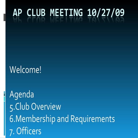10 22 09 A P Club Ppt[1] | PPT