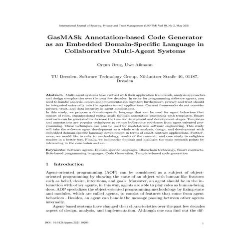 GasMASk Annotation-based Code Generator as an Embedded Domain-Specific ...