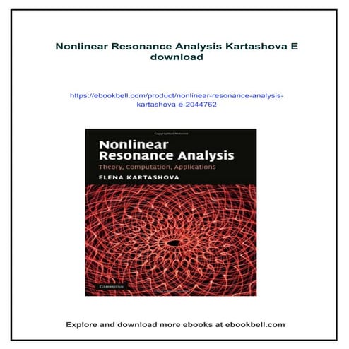 Nonlinear Resonance Analysis Kartashova E | PDF