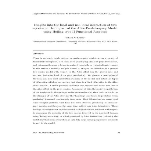 Insights into the local and non-local interaction of two species on the ...