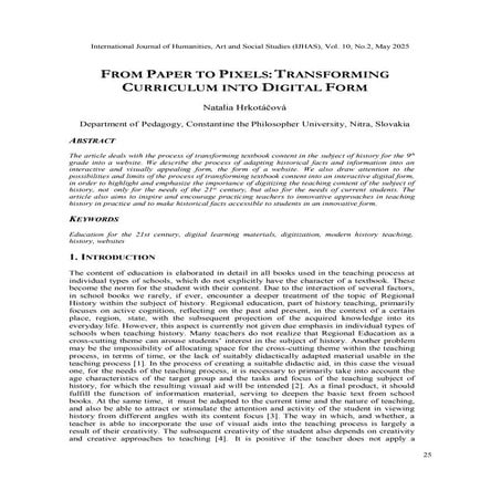 From Paper to Pixels: Transforming Curriculum Into Digital Form Issues ...