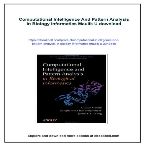 Computational Intelligence And Pattern Analysis In Biology Informatics Maulik U | PDF