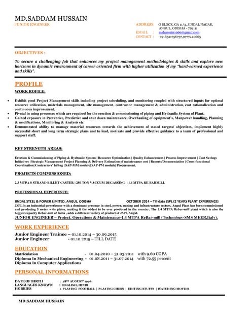 Babu resume. | PDF | Business | Business and Finance