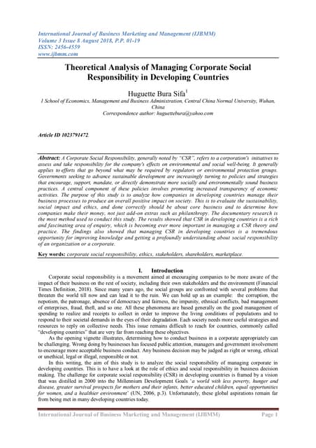 Corporate social responsibility lecture notes | PDF