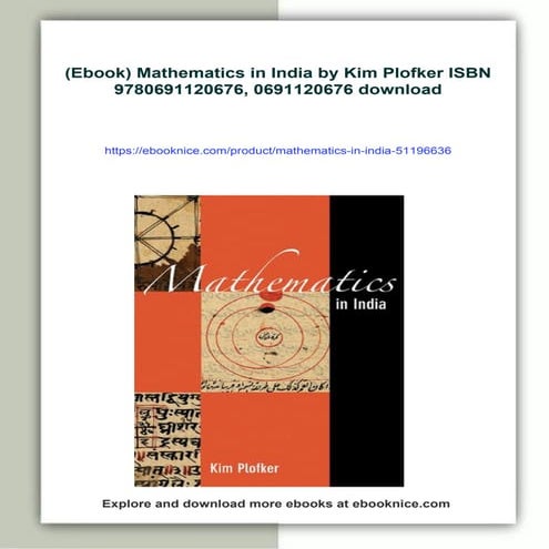 (Ebook) Mathematics in India by Kim Plofker ISBN 9780691120676 ...
