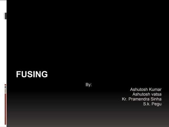 Fusing procedure in Garments Industry | PPTX