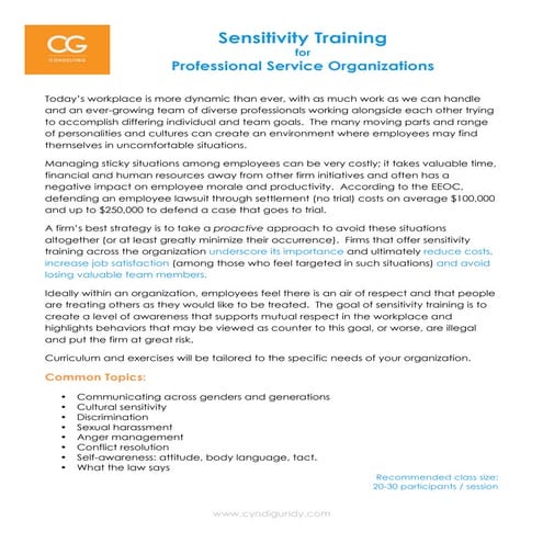 Sensitivity training | PDF