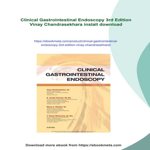 Clinical Gastrointestinal Endoscopy 3rd Edition Vinay Chandrasekhara | PDF
