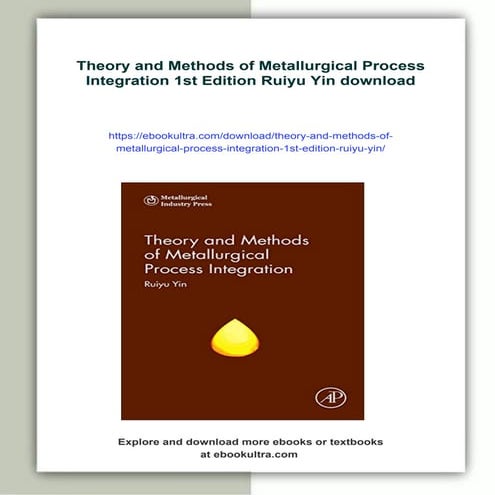 Theory and Methods of Metallurgical Process Integration 1st Edition ...