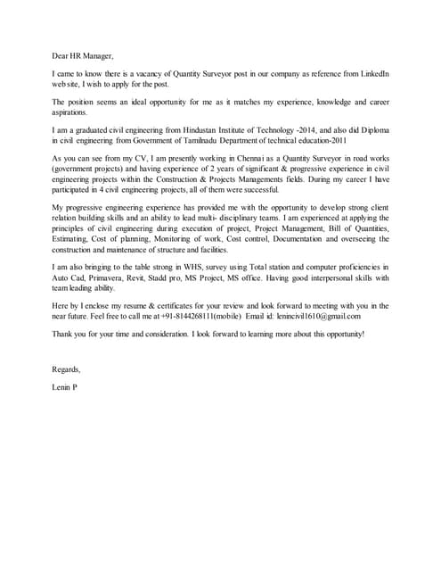 cover letter madhu sample modi | DOC