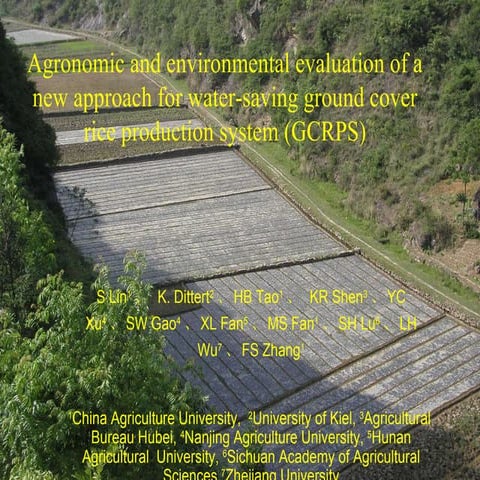 1025 Agronomic and environmental evaluation of a new approach for water ...