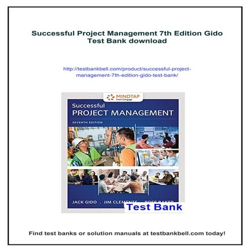 Successful Project Management 7th Edition Gido Test Bank | PDF