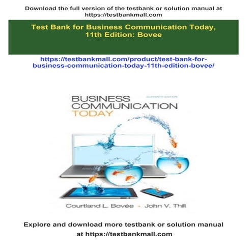Full download Test Bank for Business Communication Today, 11th Edition ...