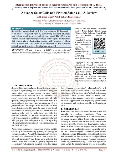 organic solar cell | PPTX