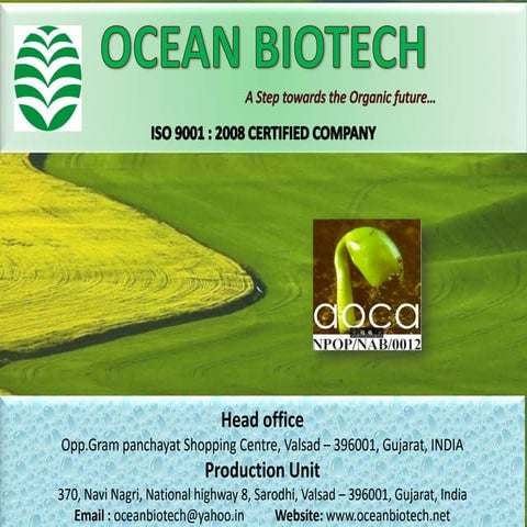 Ocean Biotech - Brochure | PDF