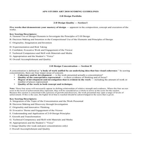 10 2 d scoring guidelines | PDF