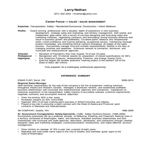 Nathan Larry 2015 resume word doc | DOCX
