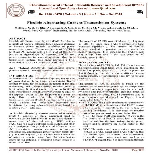 Flexible Alternating Current Transmission Systems Pdf Computer Networking Computing