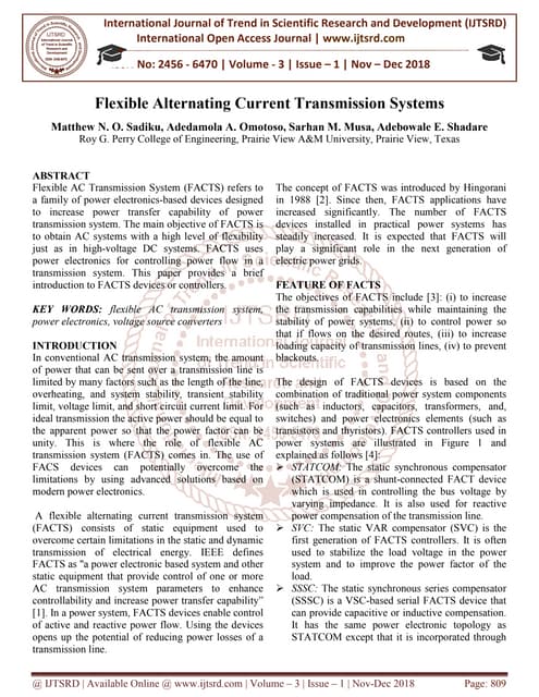 Flexible Alternating Current Transmission Systems Pdf Computer Networking Computing