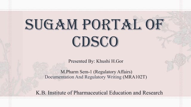 DCGI Applications and Submissions at SUGAM Portal.pptx