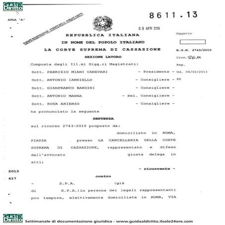 103 denuncia di infortunio e sua possibile natura confessoria | PDF