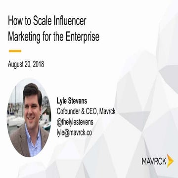 How to Scale your Influencer Marketing | PPT