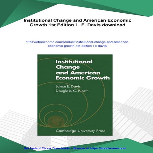 Institutional Change and American Economic Growth 1st Edition L. E ...