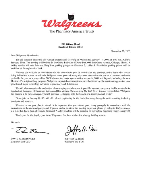 walgreen 2006 Proxy Statement | PDF