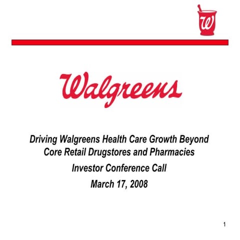Walgreen Co. I-Trax and Whole Health Management | PDF