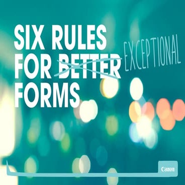 6 Rules for Exceptional Forms | PPT