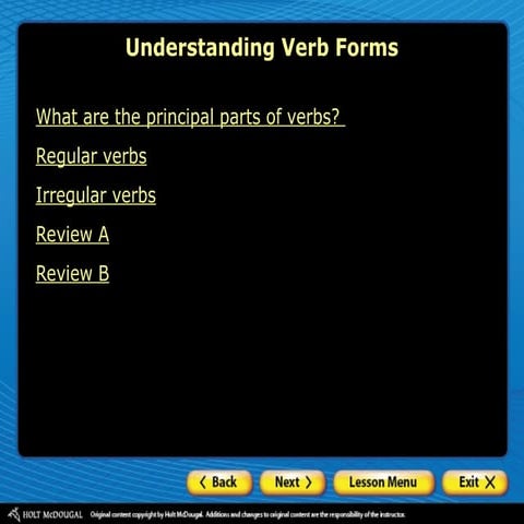 Understanding verb forms ............... | PPT