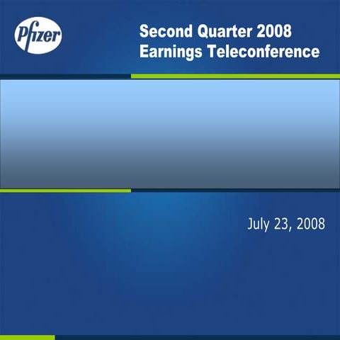 Pfizer Quarterly Corporate Performance | PDF