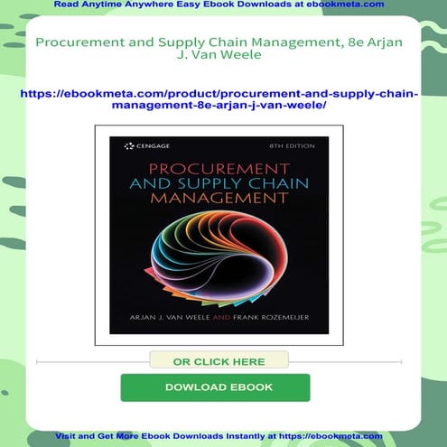 Procurement and Supply Chain Management, 8e Arjan J. Van Weele | PDF