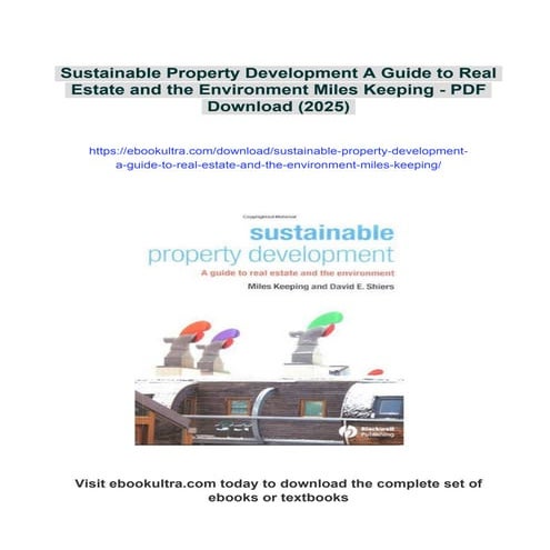 Sustainable Property Development A Guide to Real Estate and the ...