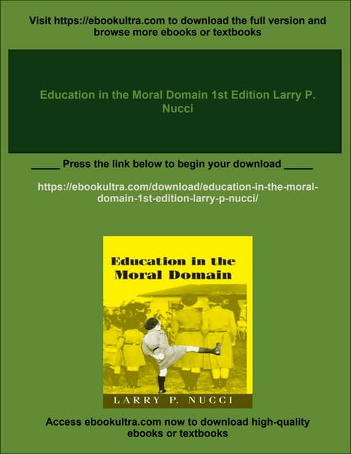Domain Based Moral Education by Elliot Turiel | PPTX
