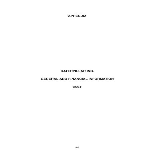 2004 General and Financial Information (Proxy Appendix) | PDF ...