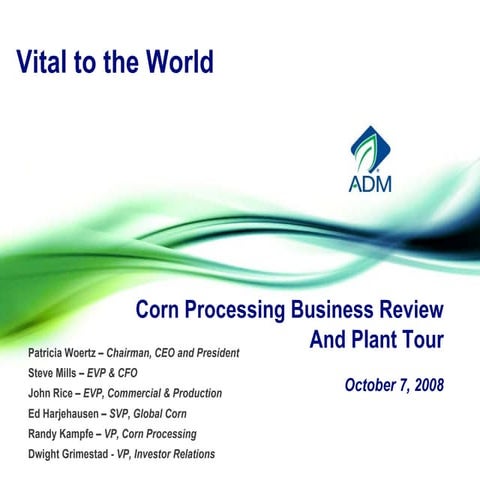 ADM Latest Analyst Presentation. | PDF