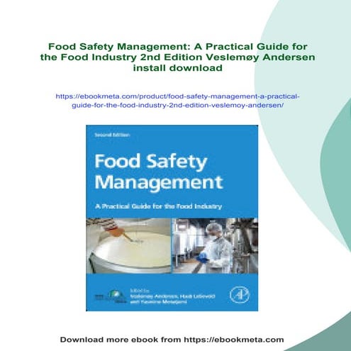 Food Safety Management: A Practical Guide for the Food Industry 2nd ...