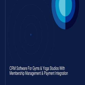 CRM Software For Gyms & Yoga Studios With Membership Management ...