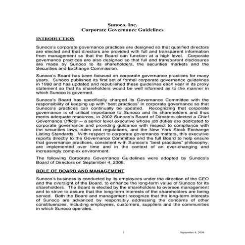 CHS Corporate Governance Guidelines | PDF