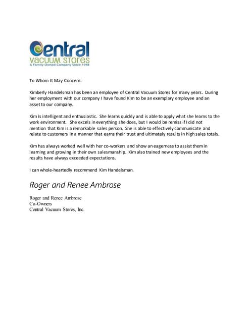 Maggie Letter of Recommendation | PDF