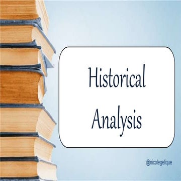 Historical Analysis - Type of Research / Thesis - Grade 11 | PPTX