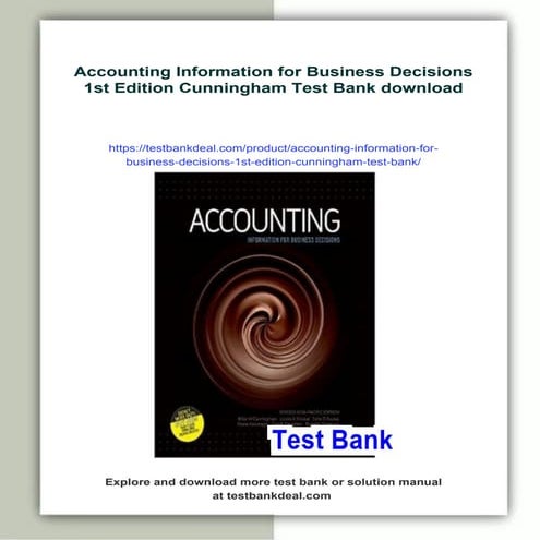 Accounting Information for Business Decisions 1st Edition Cunningham ...