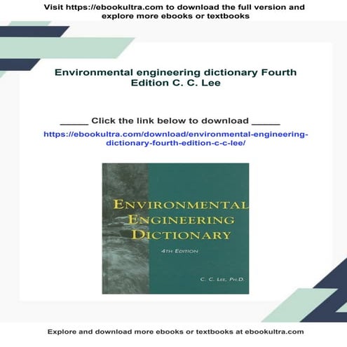 Environmental engineering dictionary Fourth Edition C. C. Lee | PDF