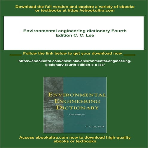 Environmental engineering dictionary Fourth Edition C. C. Lee | PDF
