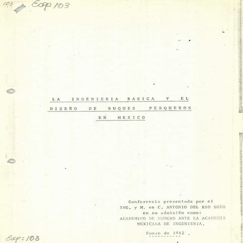 La Ingeniería básica y el Diseño de Buques Pesqueros en México | PDF